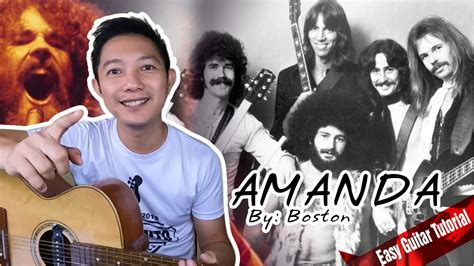 Amanda By Boston Easy Guitar Tutorial Beginners Youtube