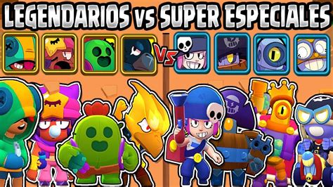 Legendarios Vs Super Especiales 4 Vs 4 Brawl Stars Legendary Vs