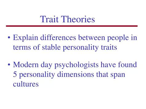 PPT Trait Theories PowerPoint Presentation Free Download ID 140729