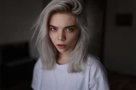Wallpaper Kira Thorn Pornstar Blonde Women Indoors White Clothing Minidress Russian