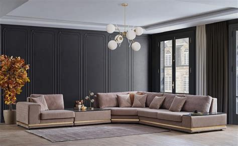 Jvmoebel Ecksofa Beige L Form Wohnlandschaft Designer Polstersofa