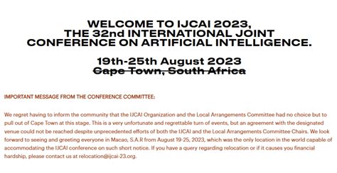 独家 Ai 学术大会 Ijcai 2023 将改在中国澳门举办，三位中国学者任本地主席ai澳门人工智能新浪科技新浪网