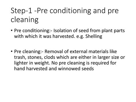 Steps Involve In Seed Processing PPTX