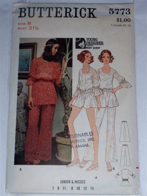 Mary Quant Designer Butterick Pattern Sixties Vintage Uncut Etsy