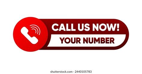 Call Us Now Button Template Communication Stock Vector Royalty Free