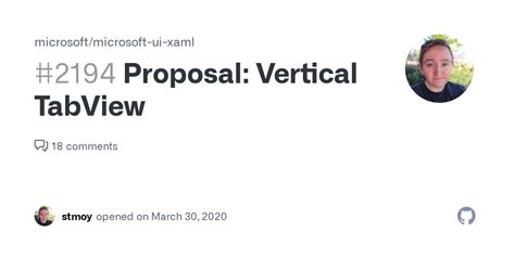 Proposal Vertical Tabview · Issue 2194 · Microsoftmicrosoft Ui Xaml