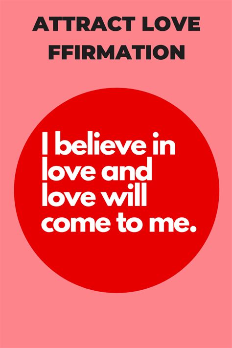 Attract Love Affirmation Artofit