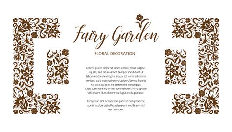 Vector Floral Square Frames Vignette Card Design Template Element In