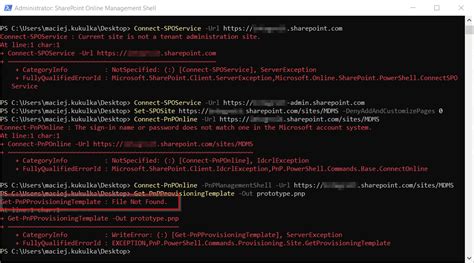 Sharepoint Online Error When Using Get PnPProvisioningTemplate Getting Error File Not Found
