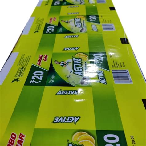 Printed Glossy Dishwash Bar Plastic Packaging Pouch Heat Sealed Size