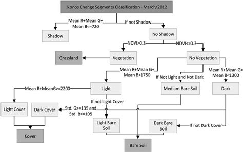 Hierarchical Network Used In The Classification Ikonos Download Scientific Diagram