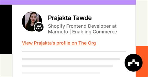 Prajakta Tawde Shopify Frontend Developer At Marmeto Enabling