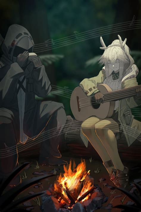 Doctor And Firewatch Arknights Drawn By Najashi Danbooru