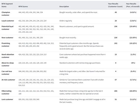 Maximizing Marketing Actions With Rfm Analysis A Comprehensive Guide To 11 Customer Segments