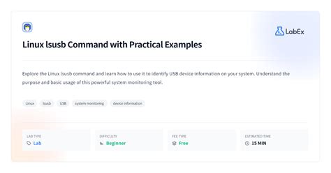 Linux Lsusb Command With Practical Examples Labex