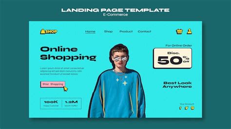Free Psd Retro E Commerce Landing Page Free Psd Retro E Commerce Landing Page