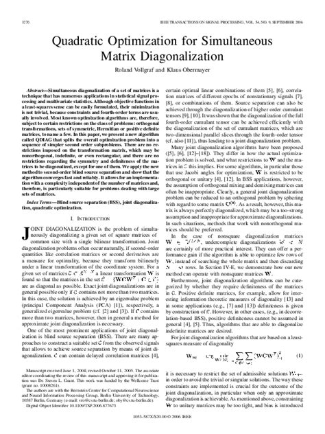 pdf quadratic optimization for simultaneous matrix diagonalization