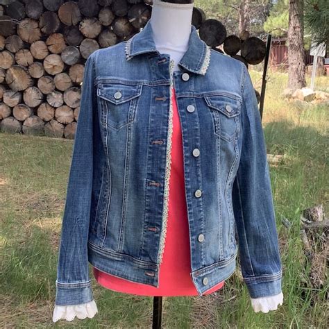 Embellished Denim Jacket Etsy