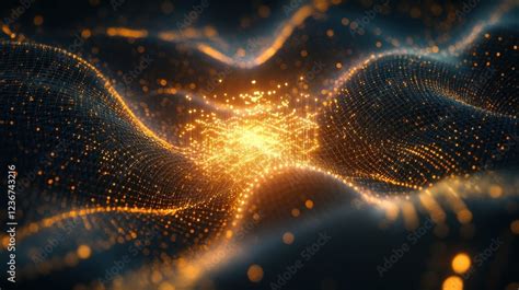 Futuristic Quantum Computing Interface With Glowing Qubit Pathways