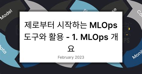 제로부터 시작하는 Mlops 도구와 활용 1 Mlops 개요 제로부터 시작하는 Mlops 도구와 활용 1 Mlops 개요