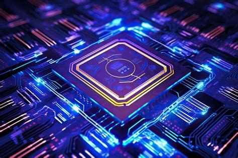 Generative Ai On Theme Of Beautiful Surface Microchip For Design