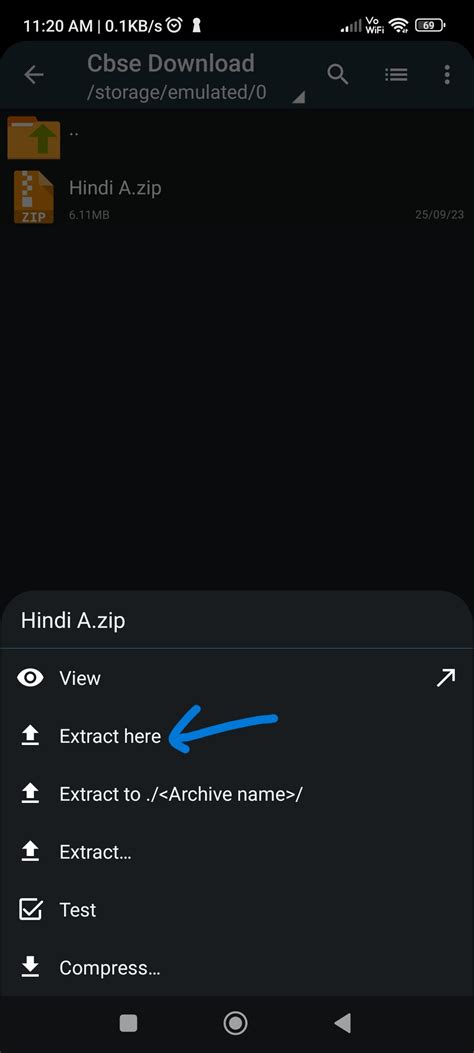 how to extract zip file in mobile phone ccl chapter
