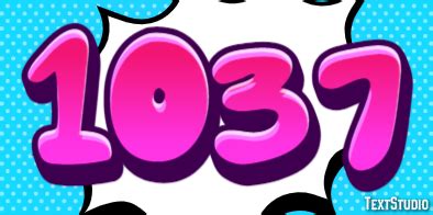 1037 Text Effect and Logo Design Number