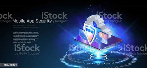 온라인 뱅킹 로그인 보호 결제 애플리케이션이 있는 스마트 지갑의 개념 플랫 3차원 형태에 대한 스톡 벡터 아트 및 기타 이미지 3차원 형태 벡터 인포그래픽 Istock