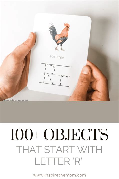 100 objects that start with r alphabet items a z