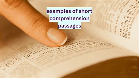 Enhance Reading Skills With Examples Of Short Comprehension Passages