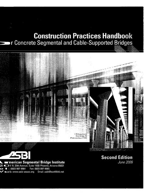 Asbi Construction Practices Handbook For Concrete Segmental And Cable