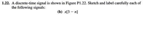 Solved 1 22 A Discrete Time Signal Is Shown In Figure