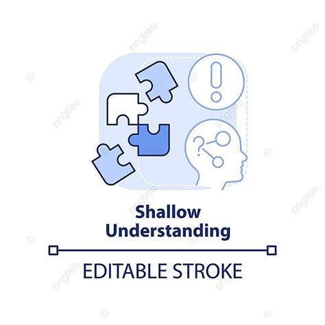 Shallow Understanding Light Blue Concept Icon Micro Learning Drawing