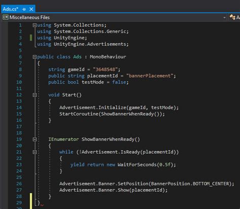 Im Having Trouble Showing A Simple Banner Ad In My Main Menu Unity Services Unity Discussions