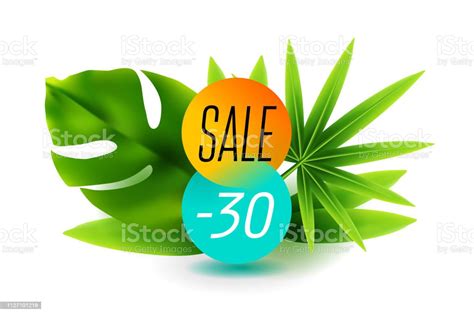 여름 판매 할인 시즌 배너 디자인의 끝 열 대 단풍으로 벡터 일러스트 배경 선물 상품권 포스터 소셜 미디어와 표지에 대 한 잡지 프로 모션 광고 사용할 수 있습니다 개념에