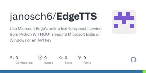 GitHub Janosch6 EdgeTTS Use Microsoft Edge S Online Text To Speech