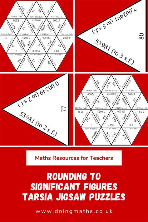 Rounding To Significant Figures Tarsia Jigsaw Puzzles Maths