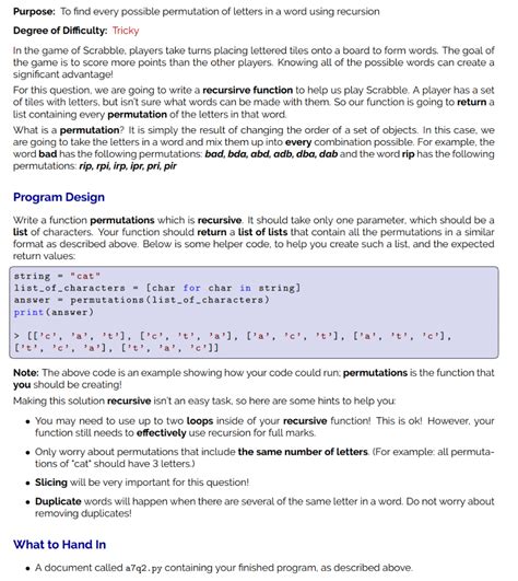 Solved Purpose To Find Every Possible Permutation Of