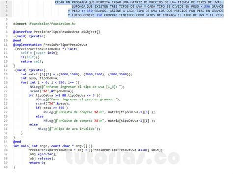 Poo Objective C Precio Por Tipo Y Peso De Uva