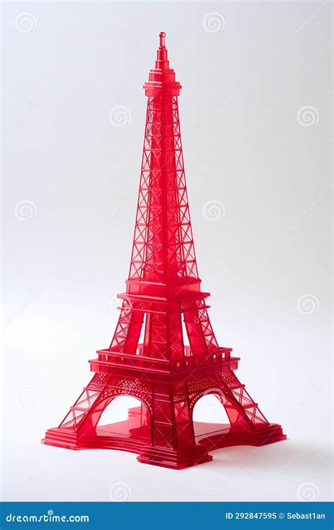 3d miniature replica of the eiffel tower stock illustration