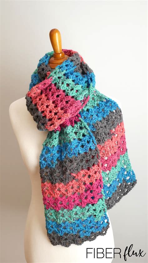 Fiber Flux Take It Easy Scarf Free Crochet Pattern Video