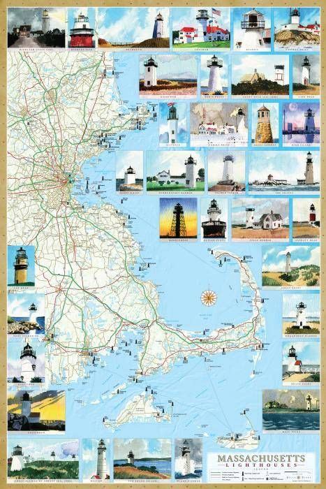 9 Lighthouse Maps Ideas Lighthouse Illustrated Map Lighthouses Usa