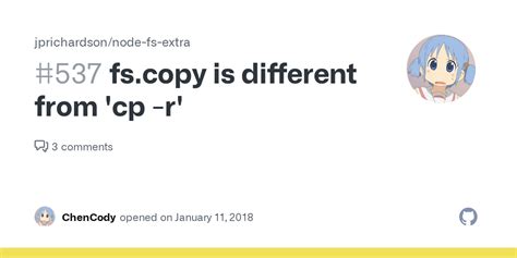 Fs Copy Is Different From Cp R Issue 537 Jprichardson Node Fs Extra GitHub