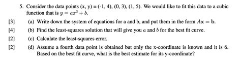 5 Consider The Data Points Xy−140315