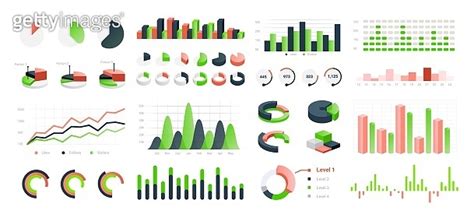 Graphic Charts Infographic Statistic Bars And Diagrams For Data Presentation Comparison