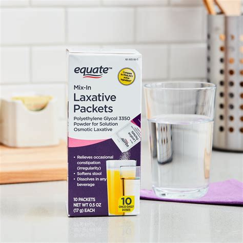 Equate Polyethylene Glycol 3350 Mix In Laxative Packets 10 Count