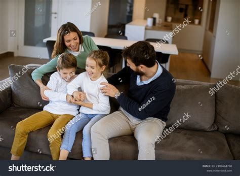 Cute Siblings Fighting Over Tv Remote Stock Photo Shutterstock