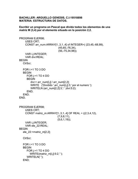 Programa En Pascal Pdf