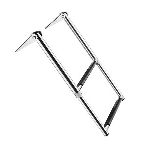 BSET MATEL Steps Boat Stainless Folding Ladder Steel Telescoping Deck Outboard Swim