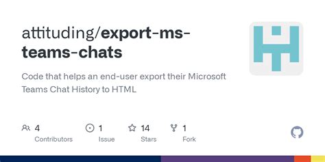 Github Attitudingexport Ms Teams Chats Code That Helps An End User